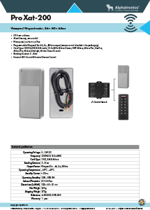 Alphatronics – ProXat-200 Waterproof Wiegand reader